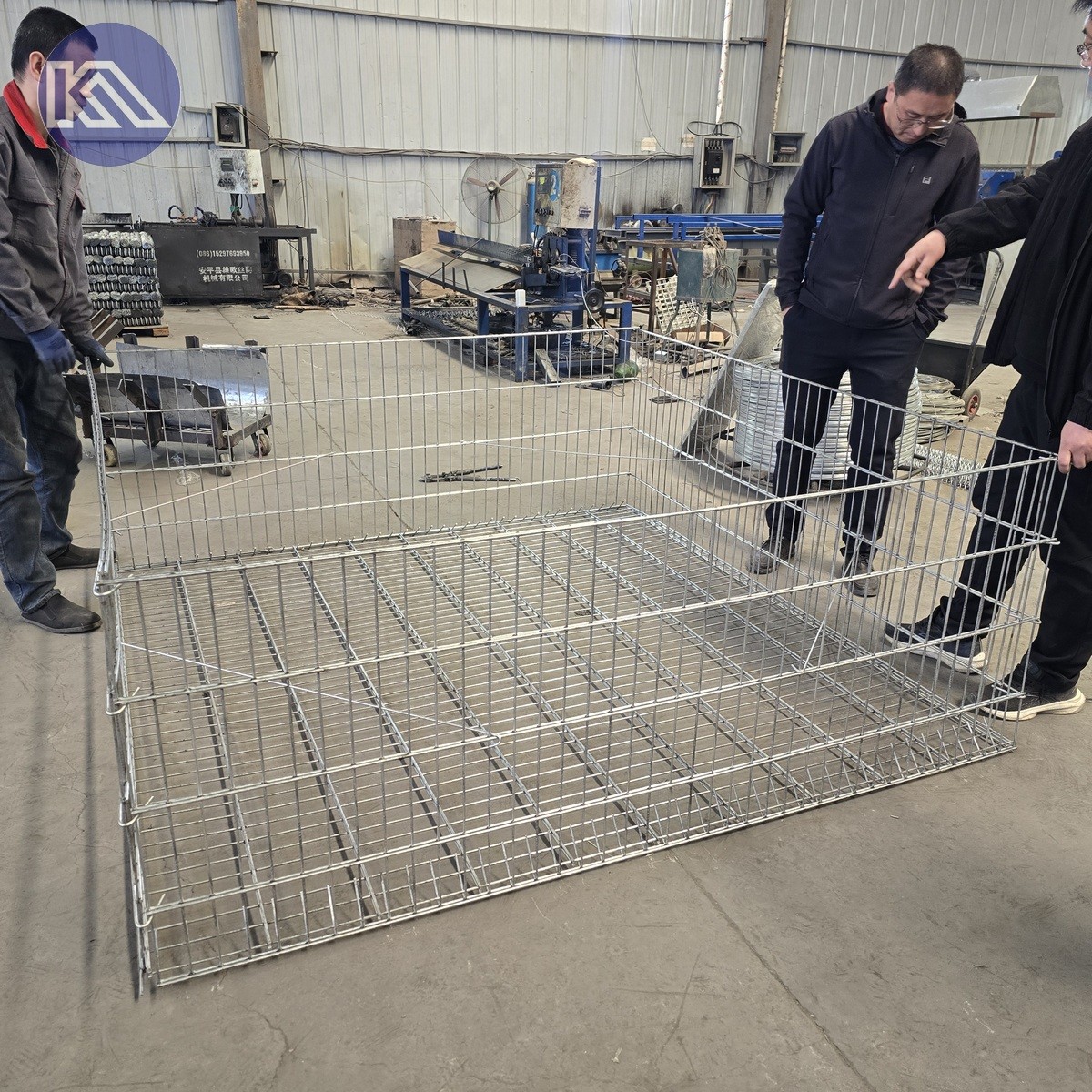 50x100mm Galvanized Welded Gabion Rock Box Mesh For Flood Control ...